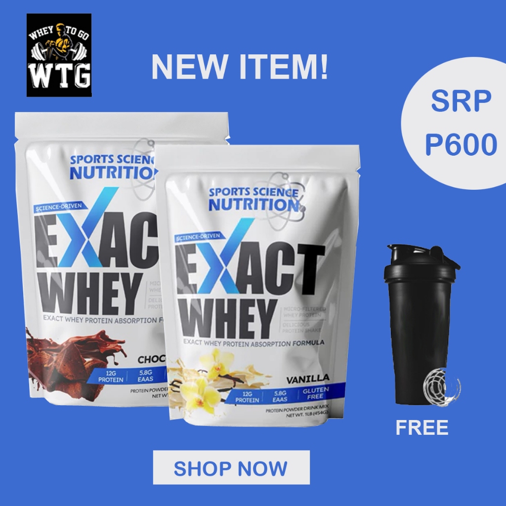 Sports Science Nutrition Exact Whey Protein Powder Drink 1 lbs [FREE ...