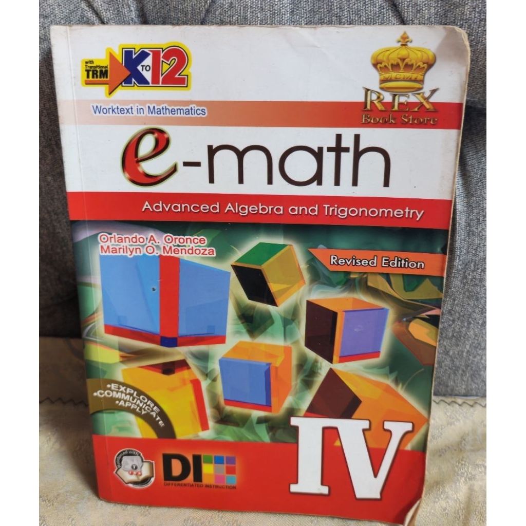 e-math IV / Grade 10 Advanced Algebra & Trigonometry (Used) | Shopee ...