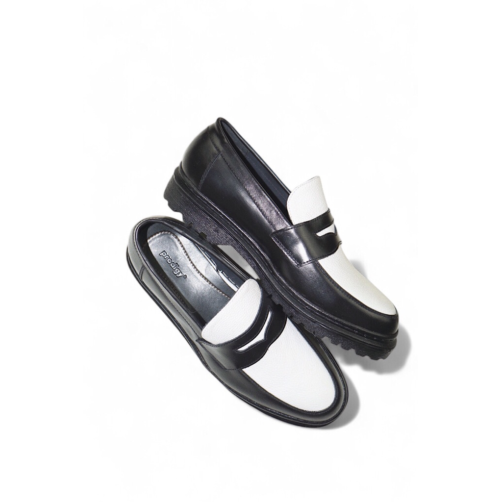 PRODIGY “PENNY LOAFERS” IN BLACK AND WHITE | Shopee Philippines