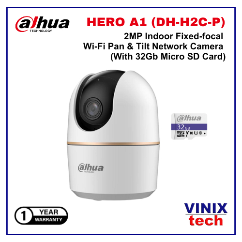 Dahua HERO A1 (DH-H2C-P) 2MP Indoor Fixed-focal Wi-Fi Pan & Tilt ...