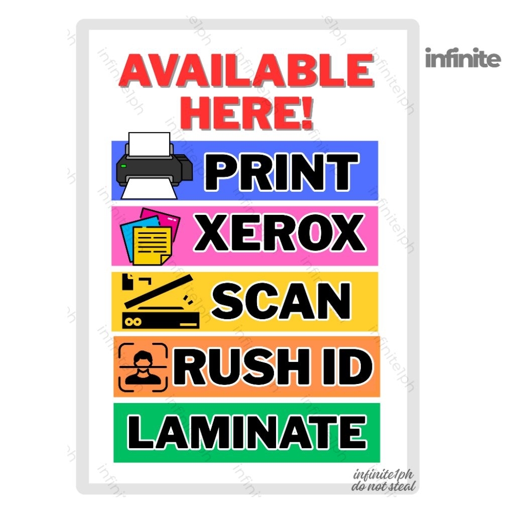 Print Available Here - Laminated Signage A4/A5 Size | Shopee Philippines
