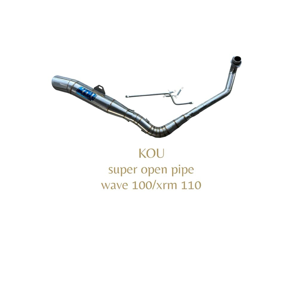 KOU super open pipe for Honda wave 100/Xrm 110 (fullset) | Shopee ...