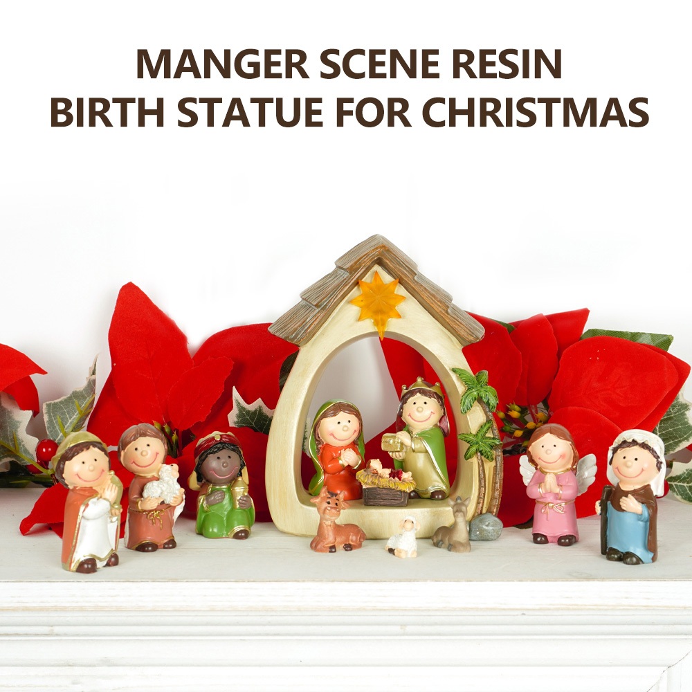 Christmas manger group With LED Belen for Christmas decorations for ...