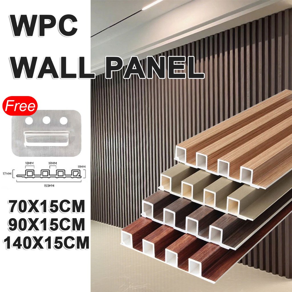 Solid Wood Wall Panels WPC Fluted Panels Fluted Wallpaper for ...