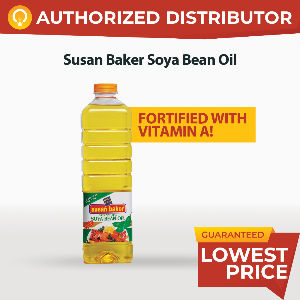 Susan Baker Soya Cooking Oil 1L / 2L – Plant-Based Soy Bean Oil for ...