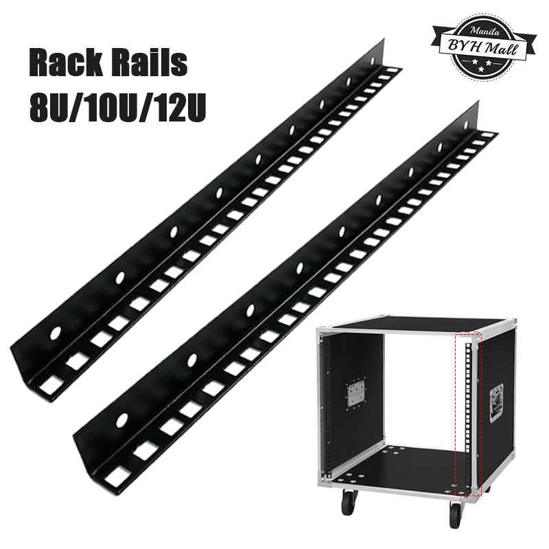 12U 10U 8U Vertical Rack Rail Pair Kit Durable Steel Rack Rails Kit ...