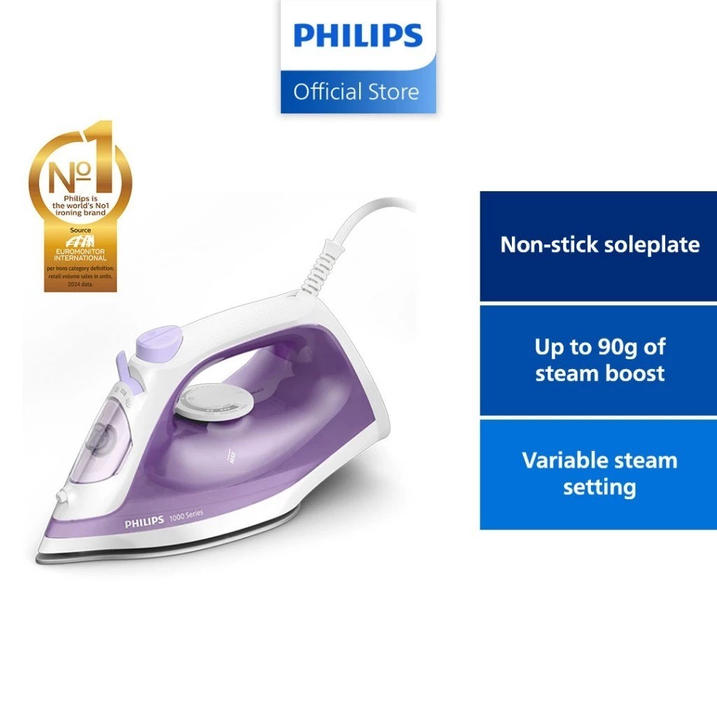 PHILIPS Steam Iron DST1040/30 2000W Non Stick Soleplate Calc Clean ...