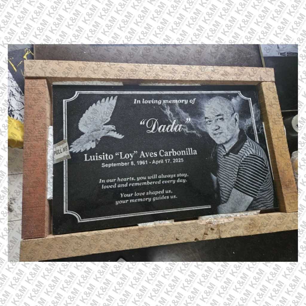 Photographic Laser Engraved Lapida GRANITE 18x24in | Shopee Philippines