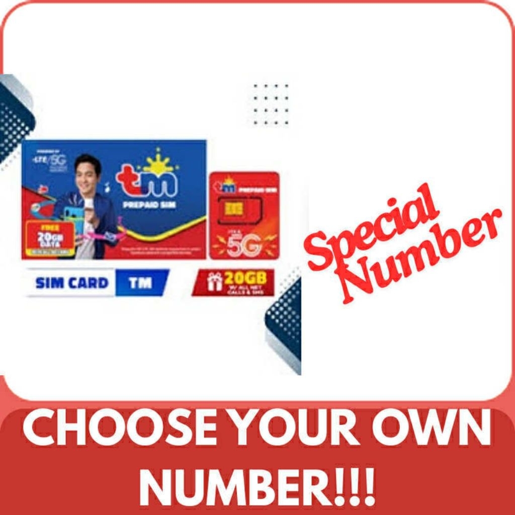TM touch mobile Prepaid Sim Card (Special Number) | Shopee Philippines