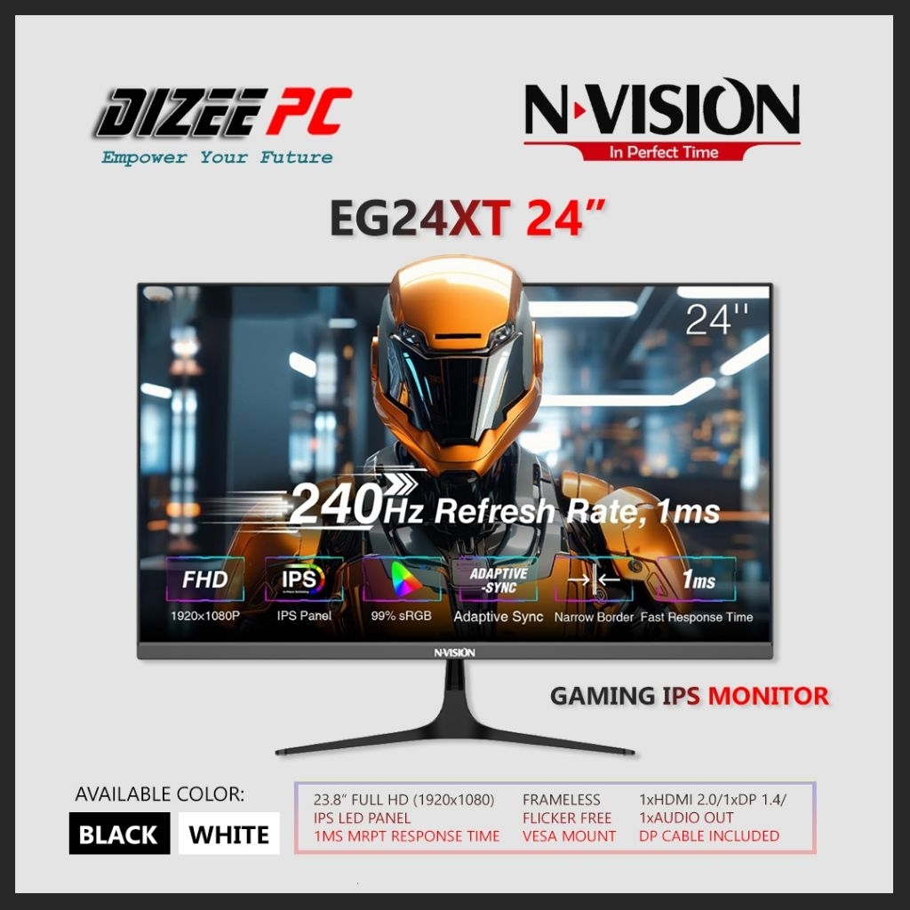 24" Nvision 240Hz Gaming IPS Monitor | Shopee Philippines