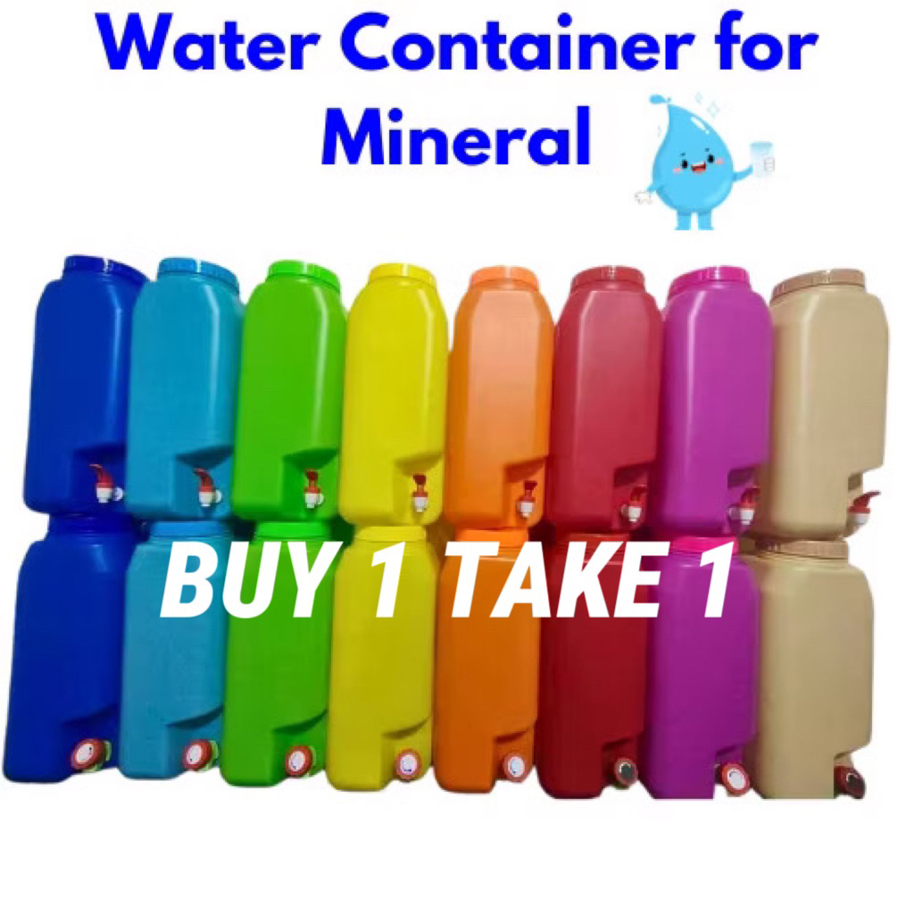 BUY 1 TAKE 1- 20L/5 Gallon Slim Jug Water Container | Shopee Philippines