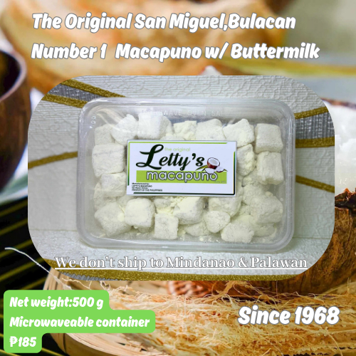 Special Macapuno w/Buttermilk 500g by Letty's Sweet's & Delicacies(We ...