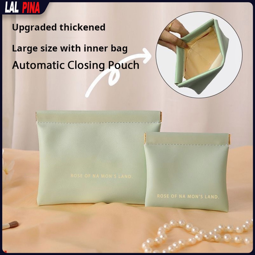 Automatic Closing Pouch Coin Purse Magnetic Pouch Instant Open/Close ...
