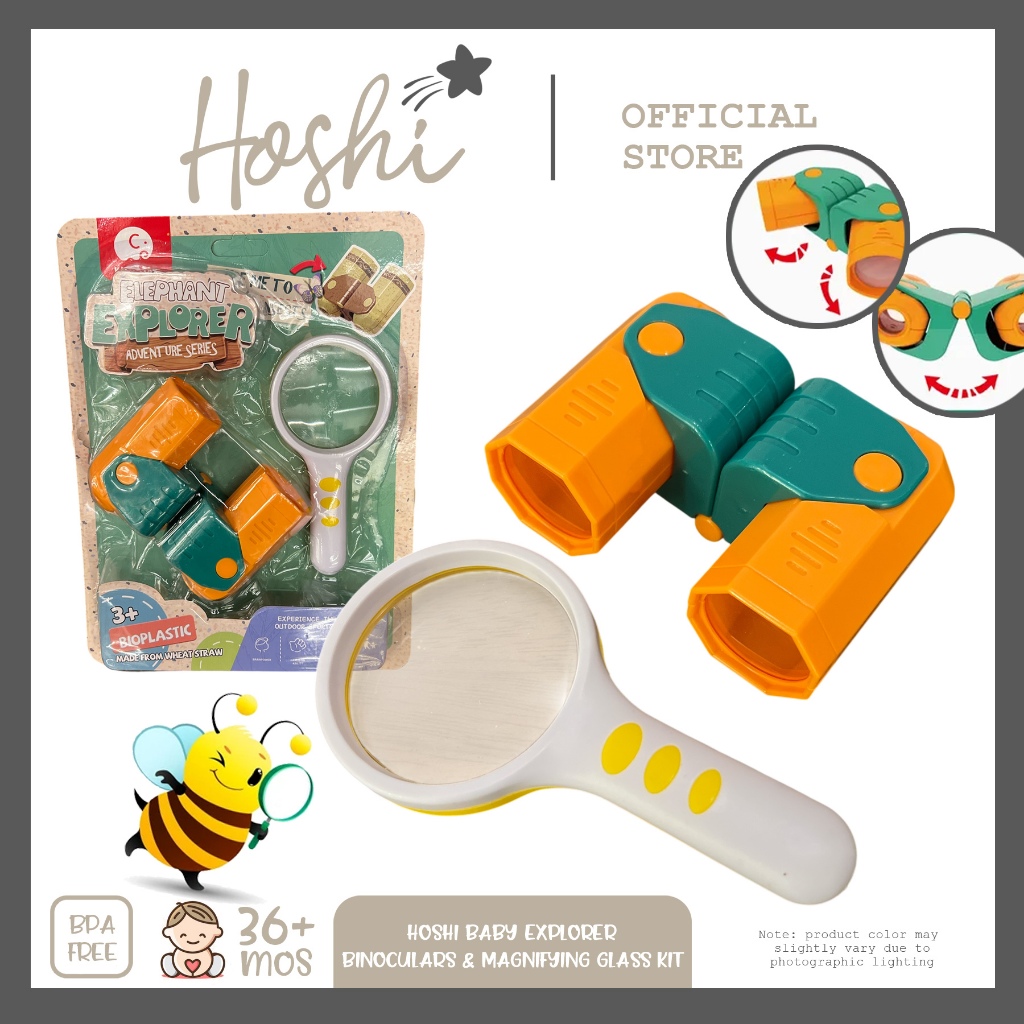 Hoshi Baby Explorer Binoculars and Magnifying Glass Set, Pretend Play ...
