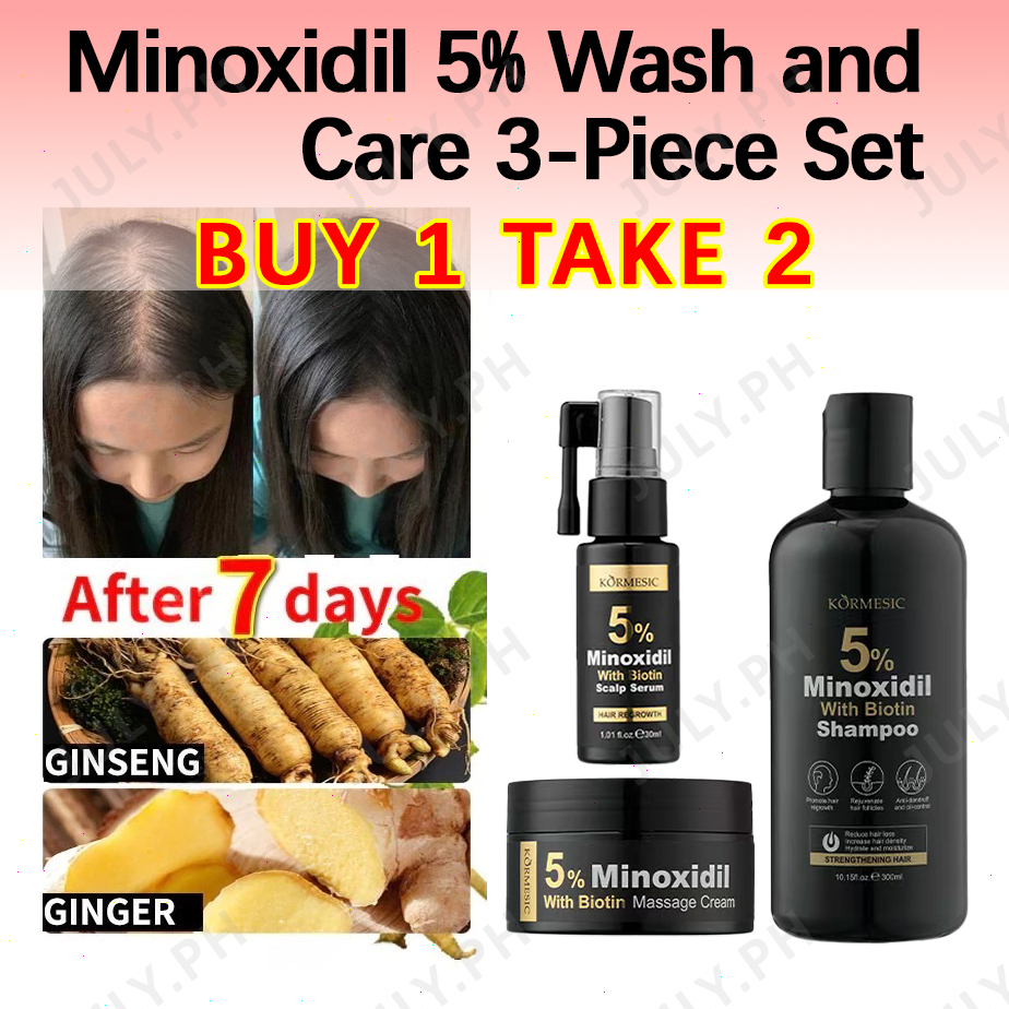 Minoxidil 5% Hair Grower Shampoo Biotin 300ml Fast Hair Loss Treatment ...