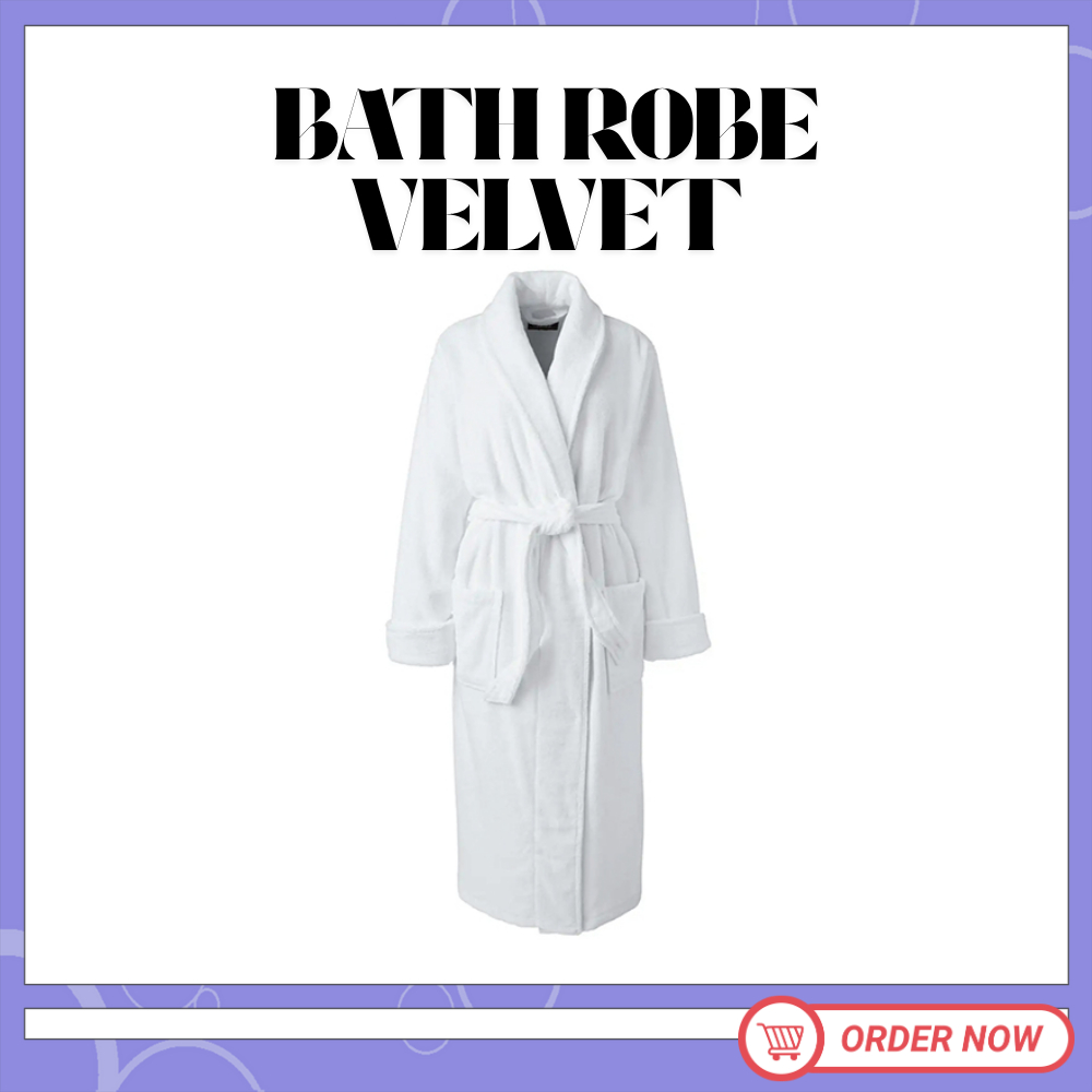 Guest Velvet Bathrobe – Quick-Dry, Soft, Absorbent, Luxury Spa & Hotel ...