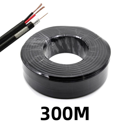 Siam cable black 300m smart RG6 coaxial cable, analog camera integrated ...