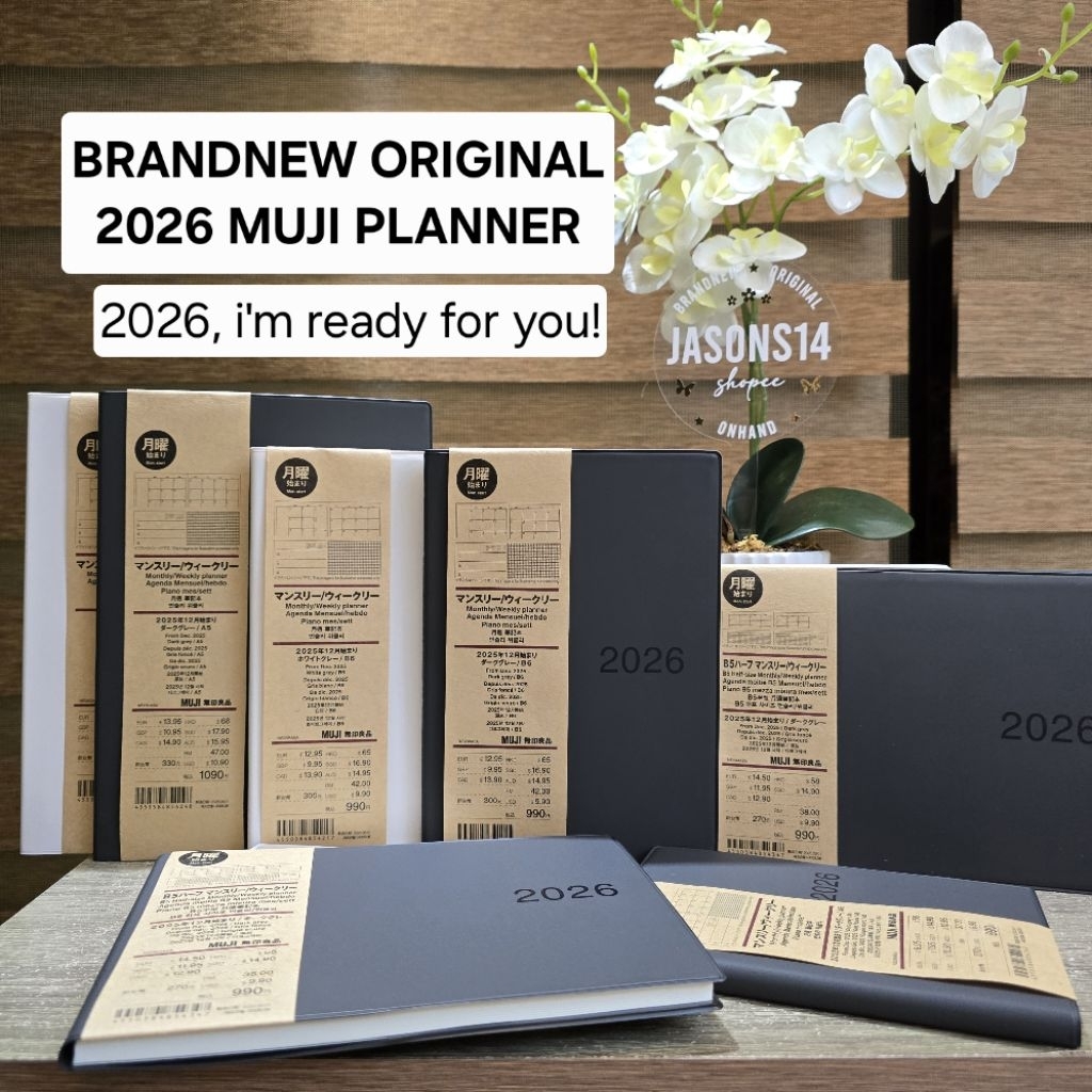 Original Muji 2026 VINYL Cover Monthly / Weekly Planner | Shopee Philippines