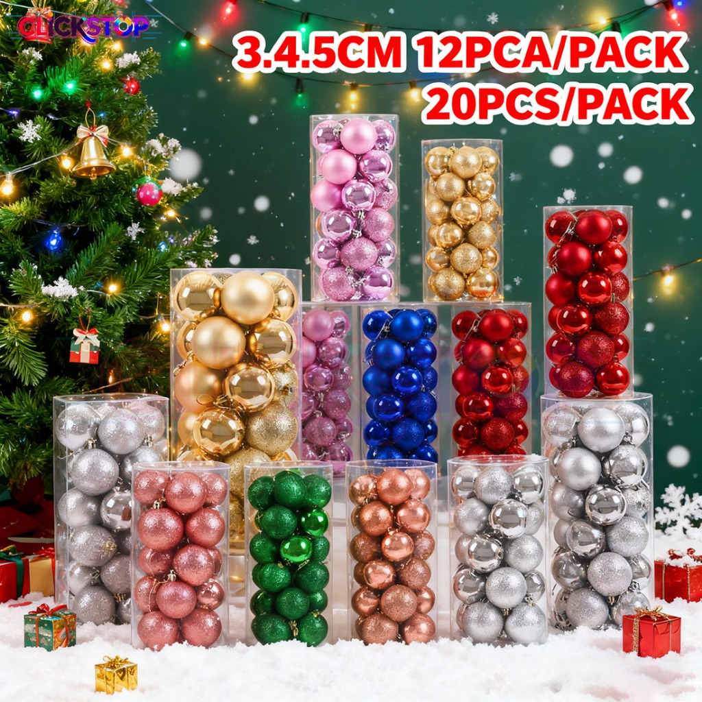 Christmas Balls 3/4/5/CM Christmas Tree Decor Christmas Decor Balls ...