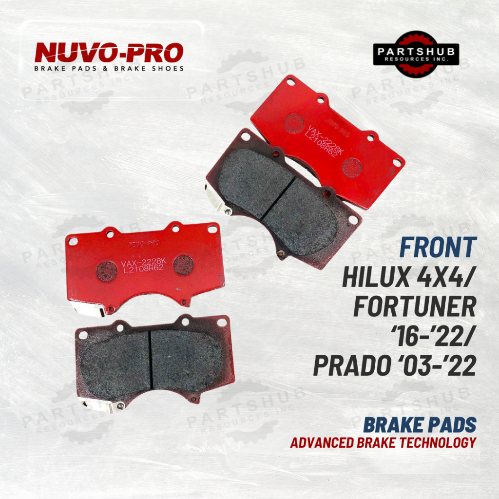 Nuvo-Pro Brake Pads (Front - HILUX 4X4 / FORTUNER '16-'22 / PRADO '03 ...