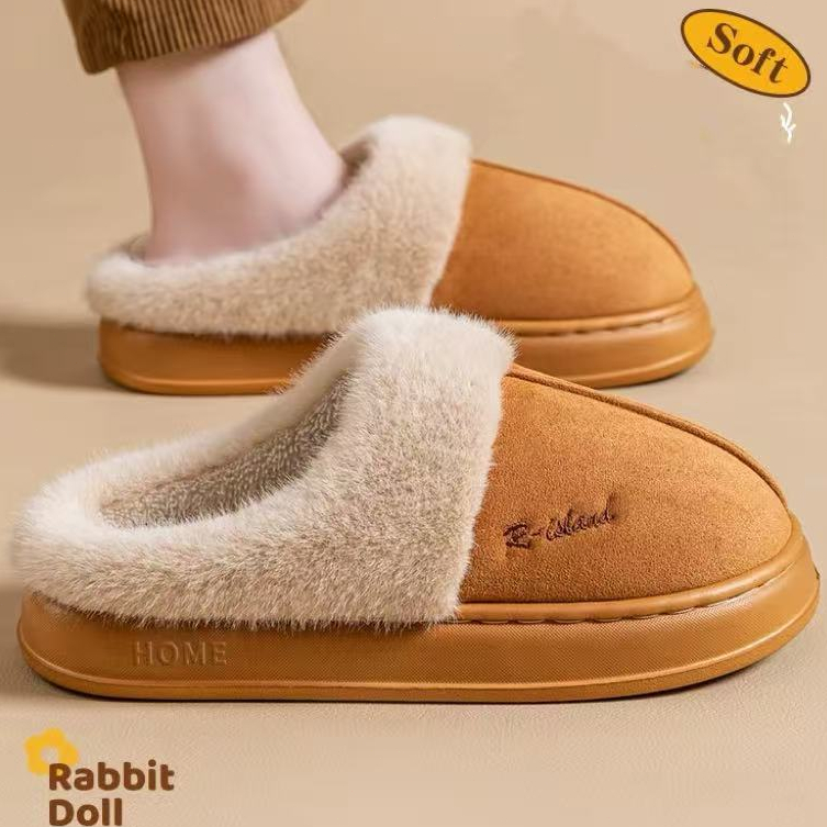new style High quality suede cotton slipper for women and men unisex ...