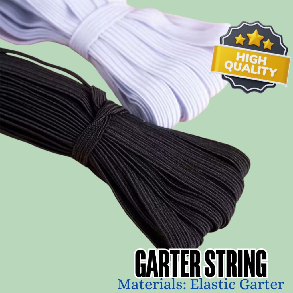 Black Garter Thread - 5 yards per order (1/8, 1/4, 1/2, 3/4, 1 inch ...
