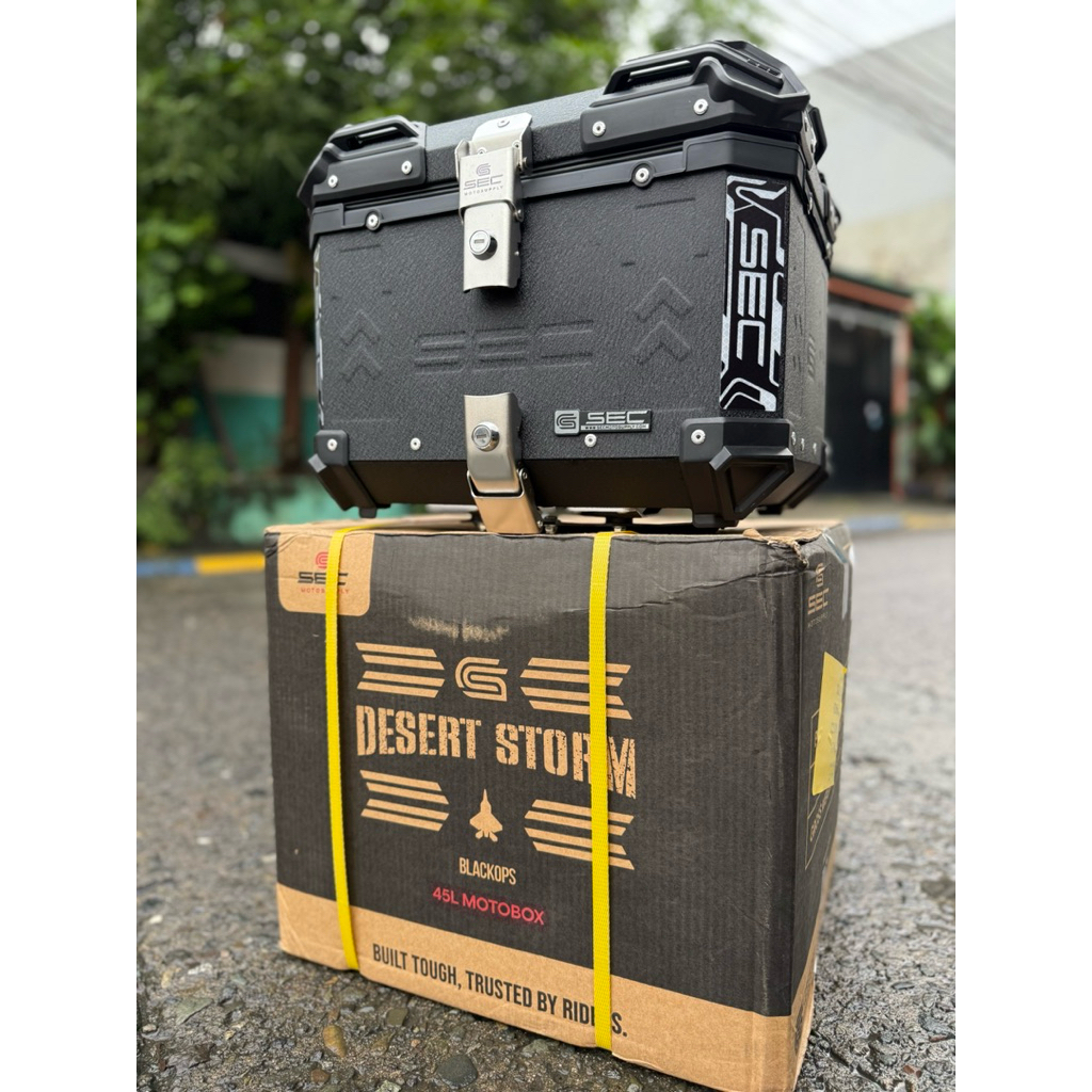 SEC DESSERT STORM/BATTALION/BREAKOUT 45L Antiscratch Black Alloy Topbox ...