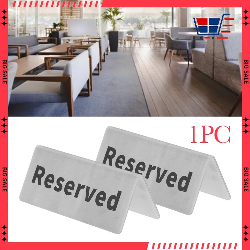 Triangle Reserved Table Tent, Stainless Steel Plaque, Seat Reservation ...