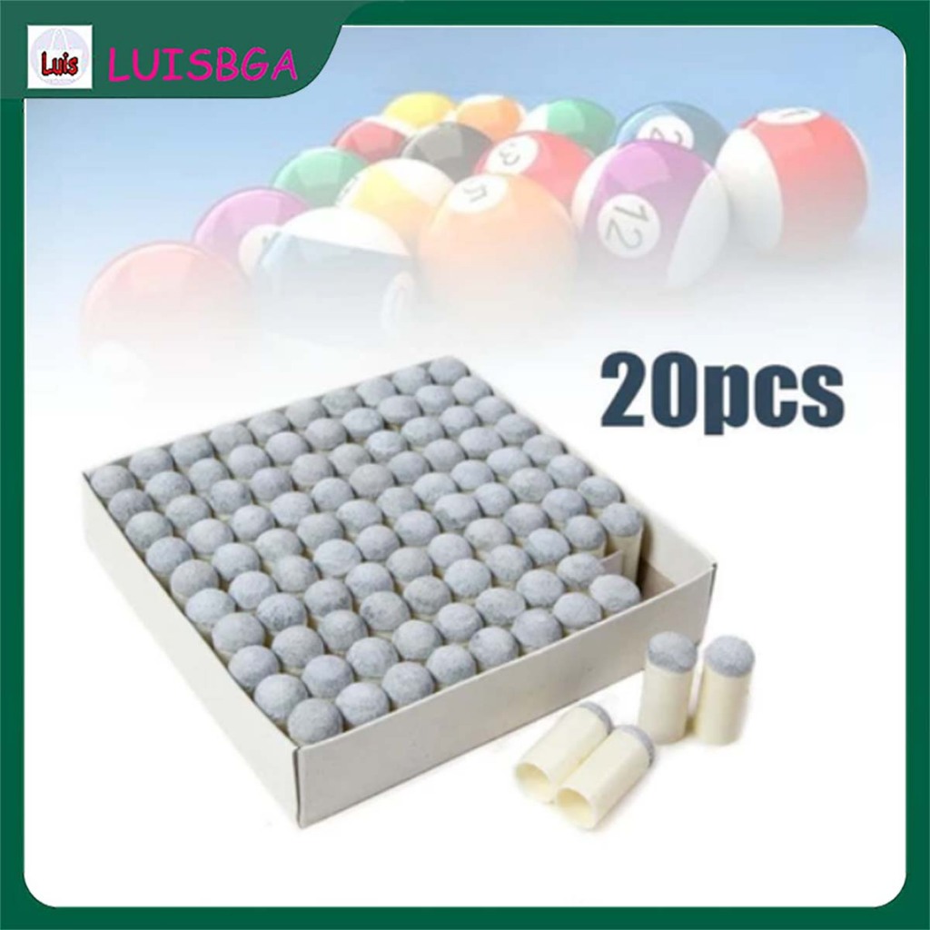 20PCS Snooker Cue Tips 9/13mm Plastic Ferrule Pool Stick Tips for ...
