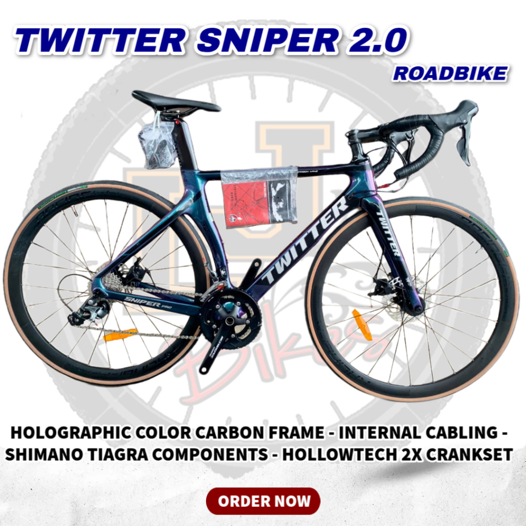 BRAND NEW TWITTER SNIPER PRO AERO HOLOGRAPIC CARBON ROADBIKE SHIMANO ...