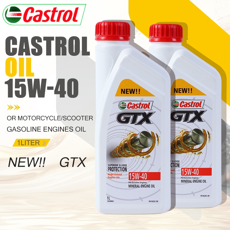 Castrol Oil GTX 1L 15W40 Scooter oil Mineral For Diesel And Gasoline ...