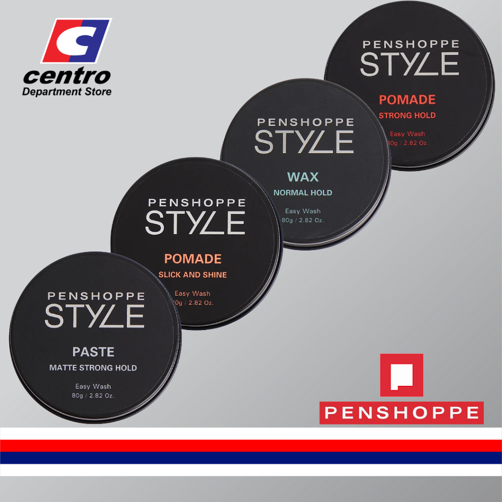 Penshoppe Men Style Wax/Pomade/Paste 80ml. Slick Shine, Strong Hold ...