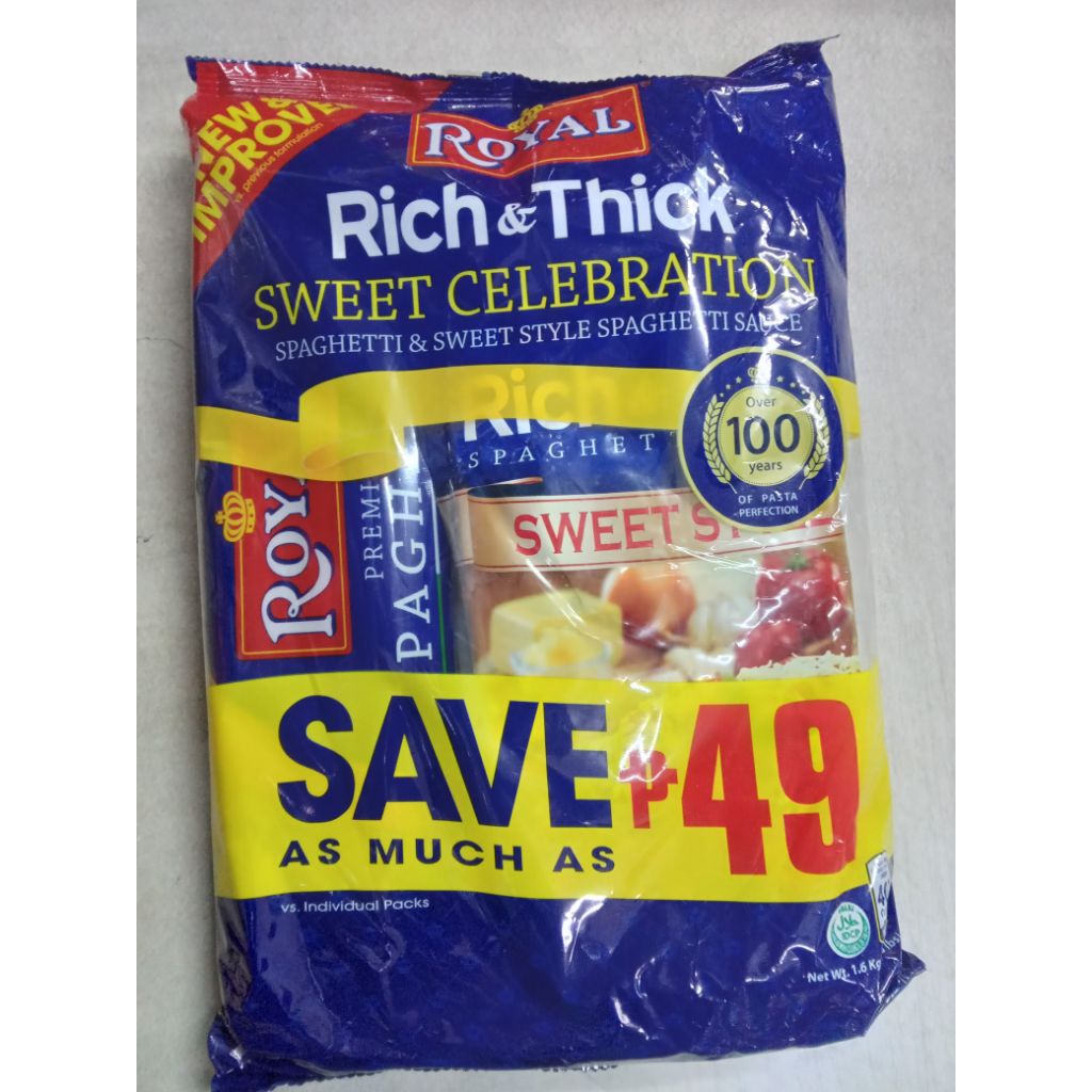 ROYAL RICH & THICK SPAGHETTI&FILIPINO STYLE SPAGHETTI SAUCE | Shopee ...