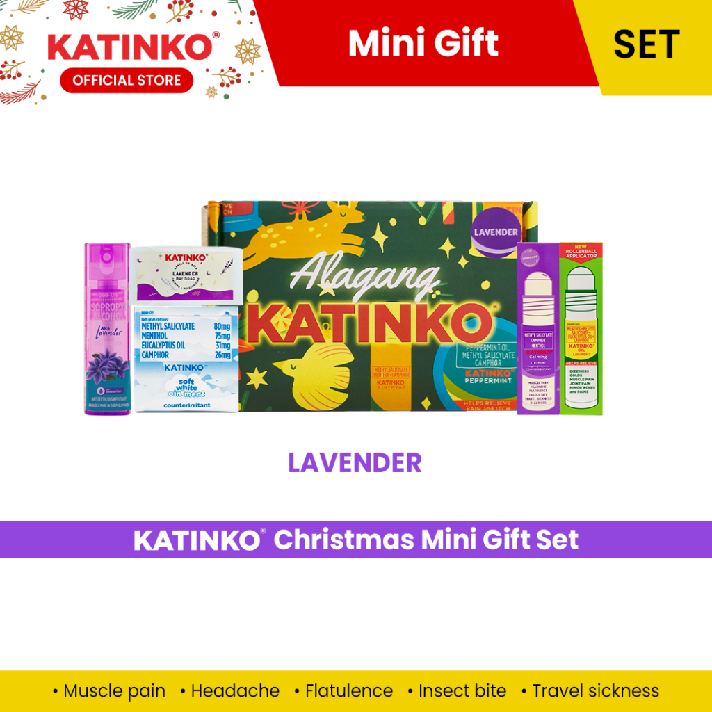 [CHRISTMAS SET] KATINKO Lavender Mini Gift Set (Liniment, Ointment, Bar ...