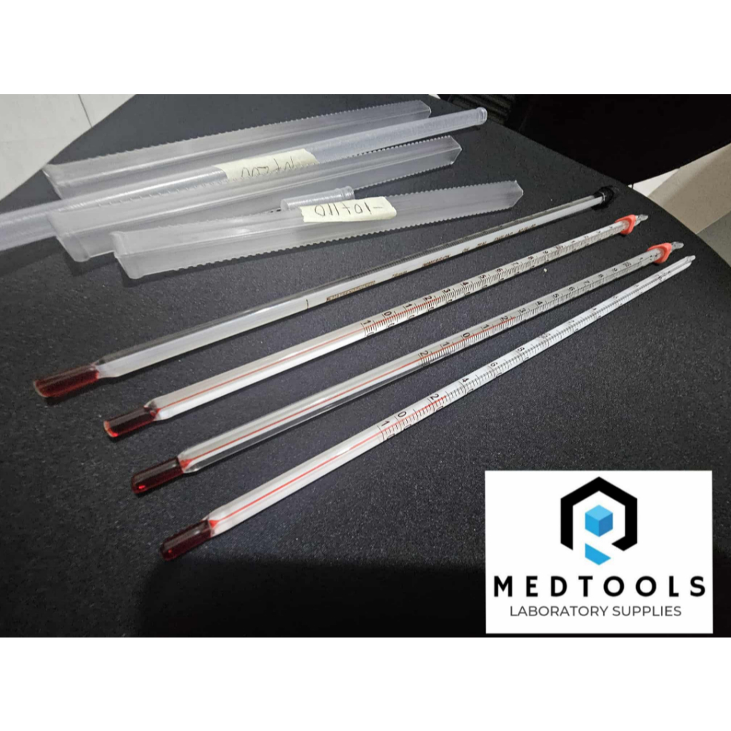 MT- Glass Alcohol Thermometer, Red Spirit, White Background Different ...