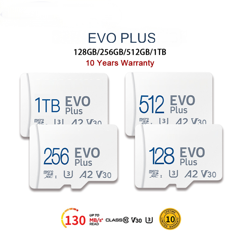 100% Original EVO PLUS 128GB 256GB 512GB 1TB Micro SD Card U3 V30 A2 ...