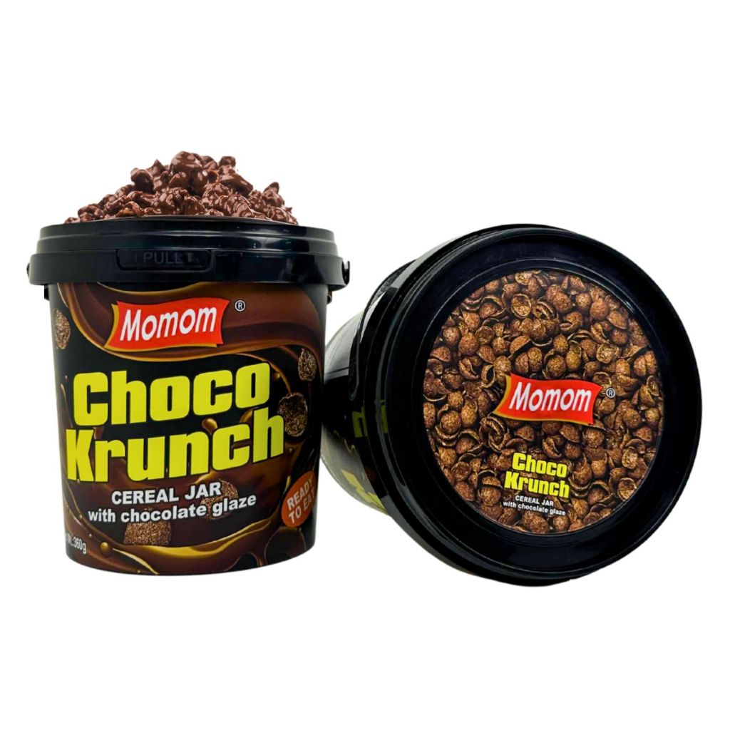 Momom Food Chocolate Krunch, Crunchy Cereal Snack with Chocolate Glazed ...