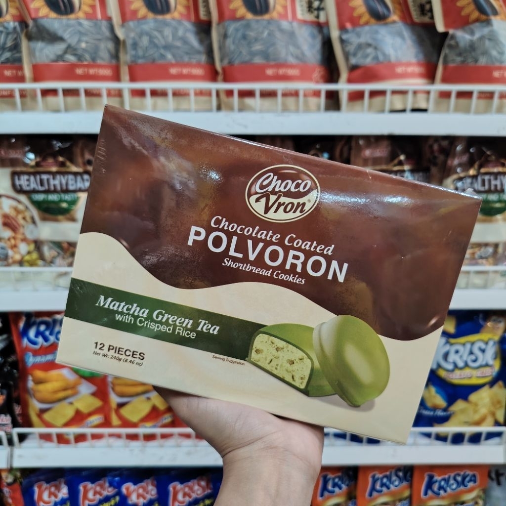 ChocoVron 2 in 1 Chocolate Coated Polvoron Shortbread Cookies 12Pieces ...