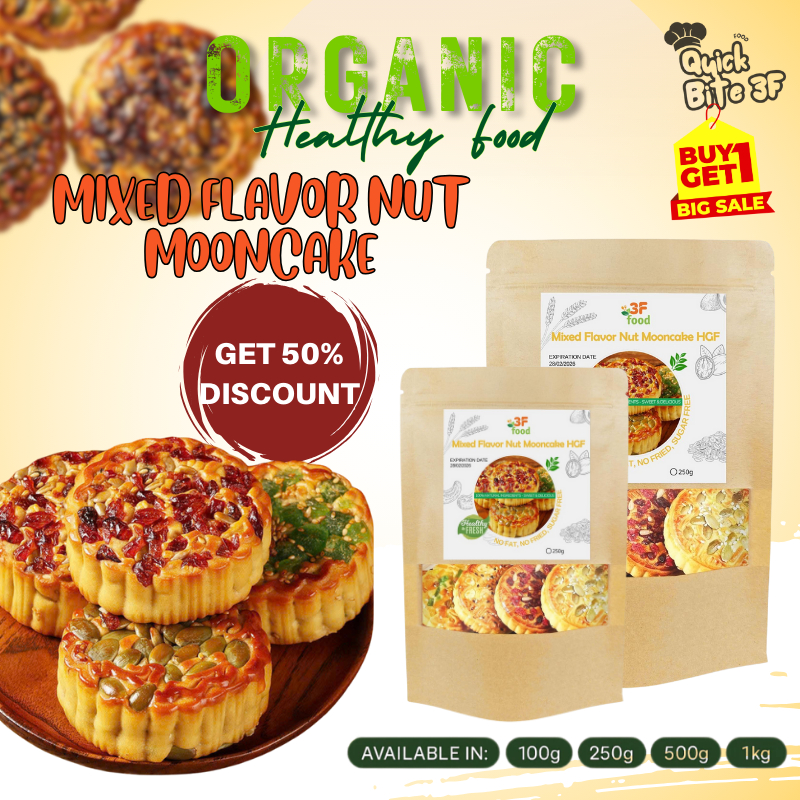 3FFOOD Mixed Flavor Nut Mooncake – rich taste, nutritious, symbolic ...