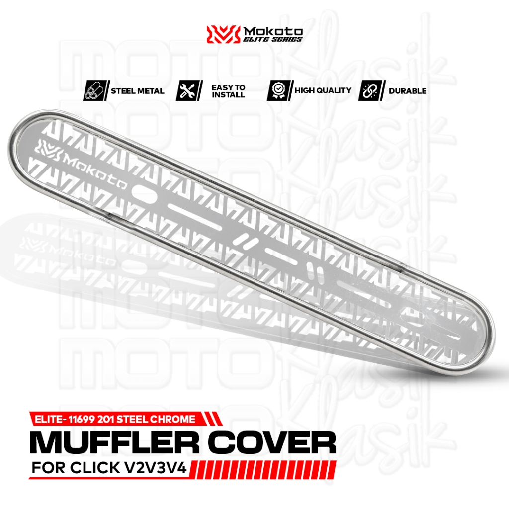 MOKOTO ELITE SERIES HONDA CLICK V2/V3/V4 MUFFLER COVER ELITE ...