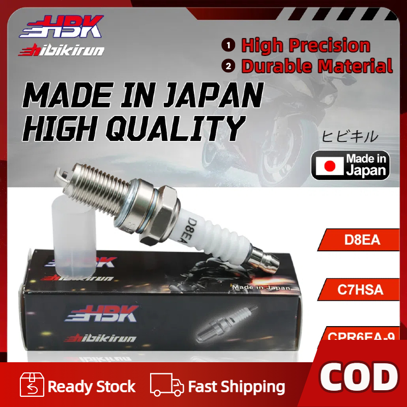 【24H SHIP】HBK High Performance Motorcycle Spark Plug for Scooter Off ...
