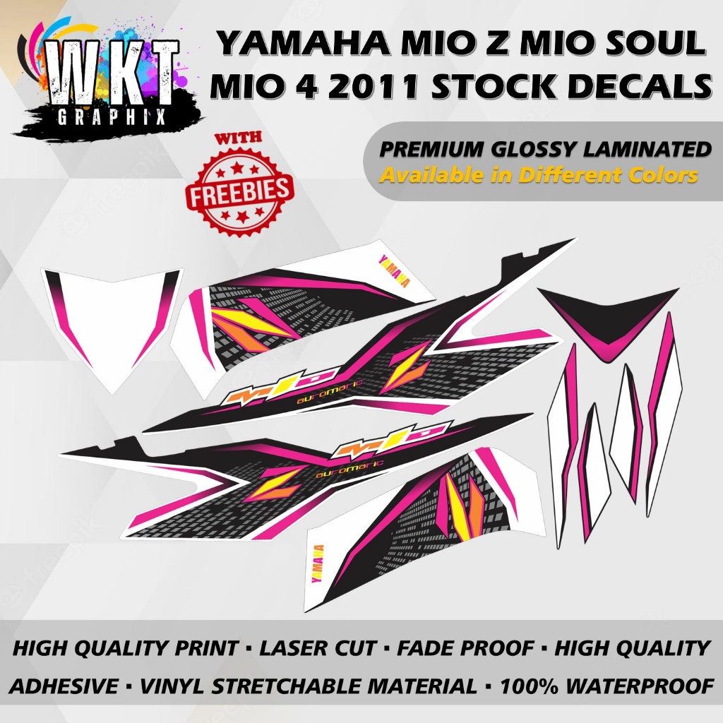 YAMAHA MIO Z MIO SOUL MIO 4 2011 STOCK DECALS (WATERPROOF, LAMINATED ...