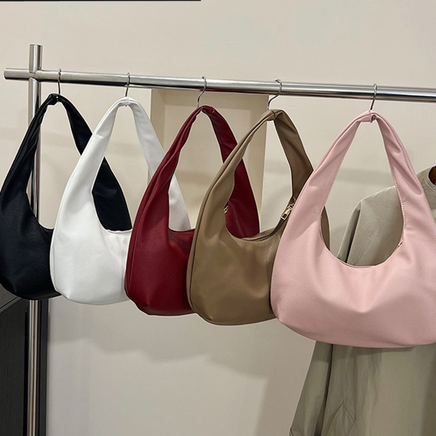 HOLO Retro Women Leather Shoulder Bag Underarm Bag Simple Fashion High ...