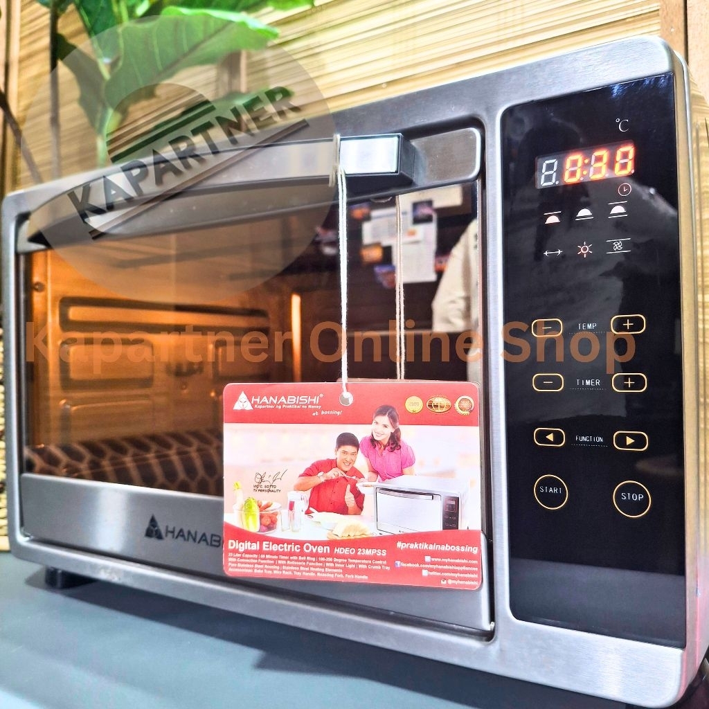 HANABISHI DIGITAL ELECTRIC OVEN PURE STAINLESS STEEL 23L (HDEO-23MPSS ...