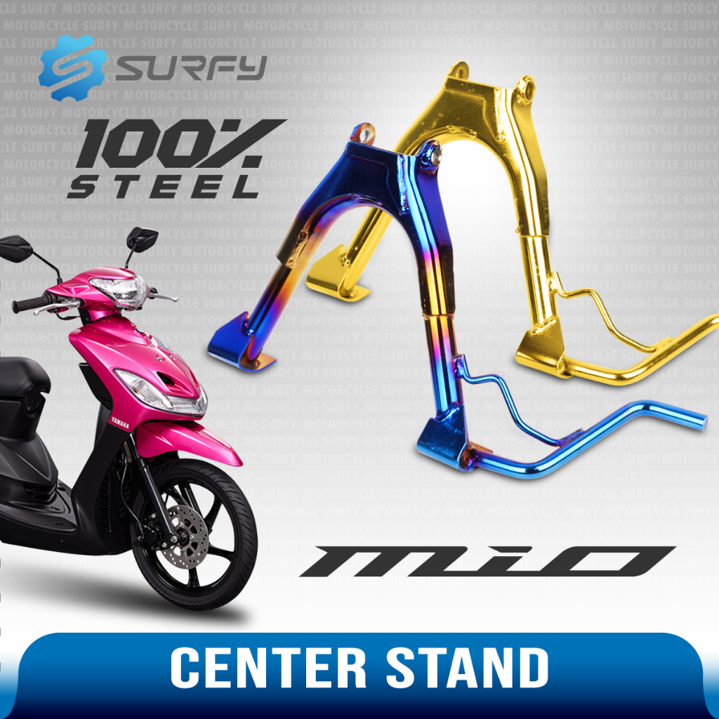 Mio Center Stand Set 100% Steel 1kg Titanium With Free Spring Hook For ...