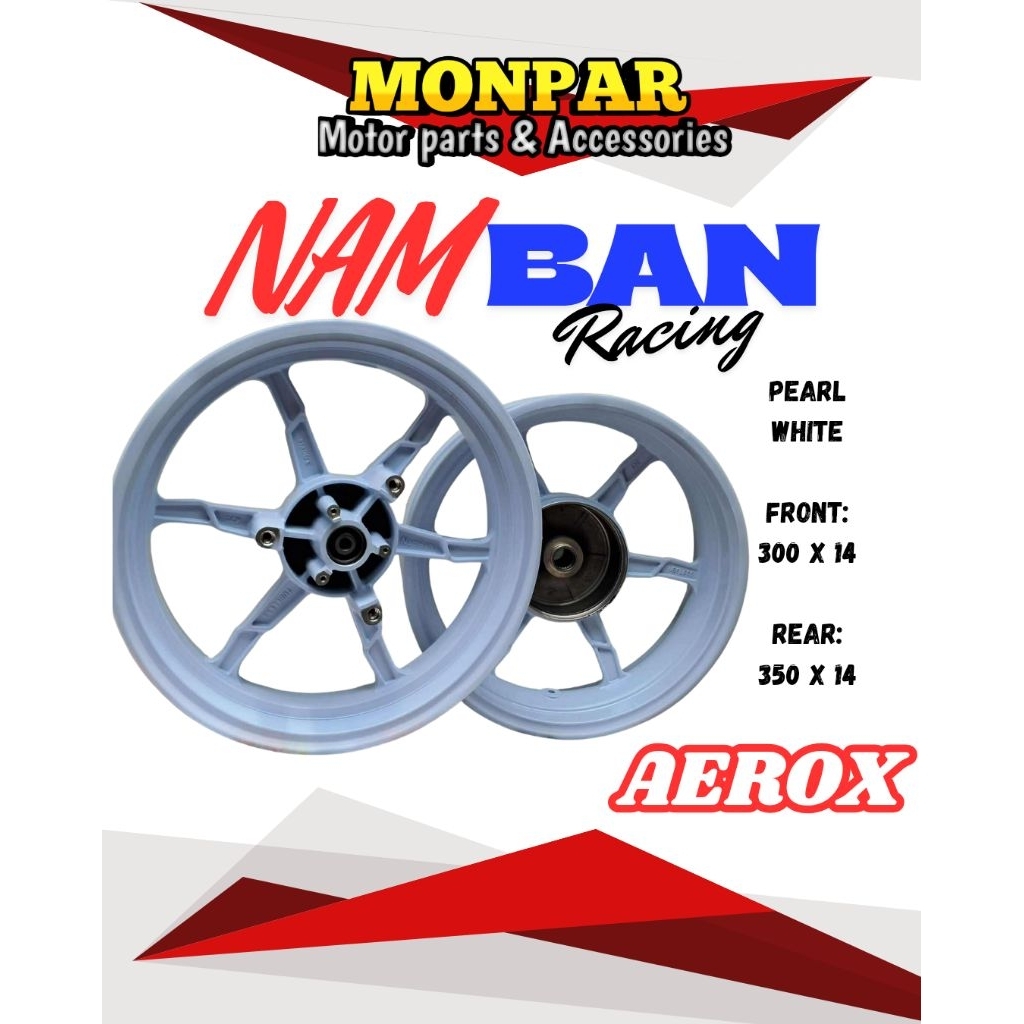 NAMBAN BLADE MAGS FOR YAMAHA AEROX FRONT AND REAR | Shopee Philippines
