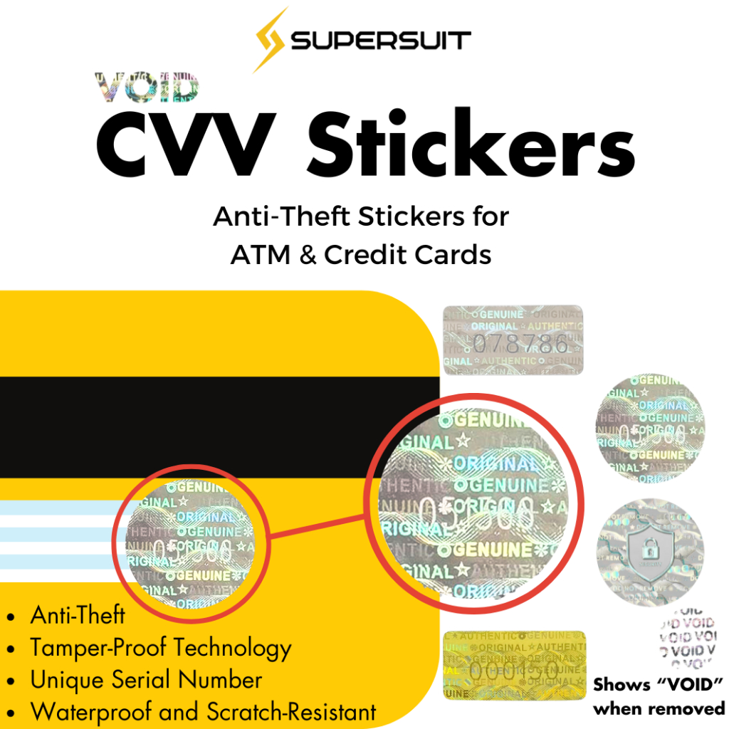 Supersuit Void Tamper-Proof CVV Stickers 4Pcs (Anti-Theft ...