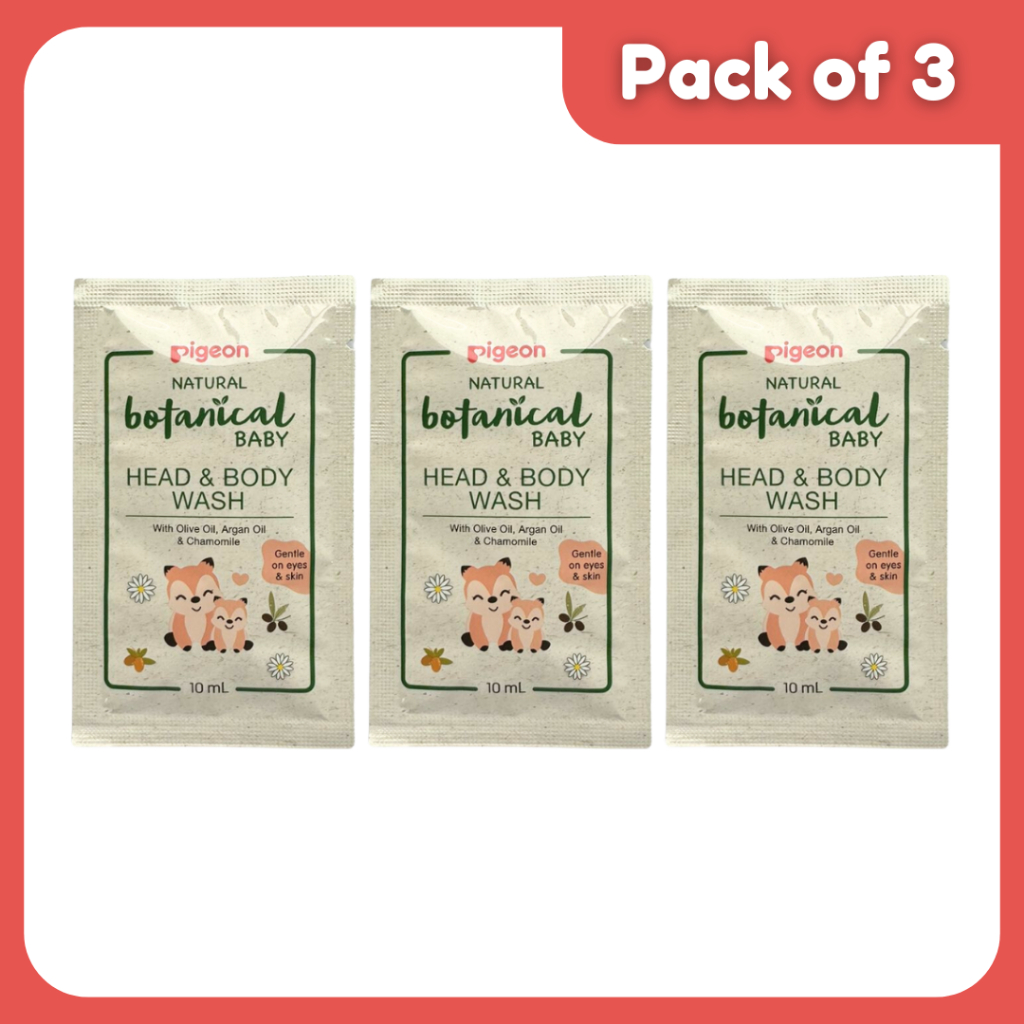 Pigeon Natural Botanicals Head and Body Wash Sachet (Pack of 3 ...