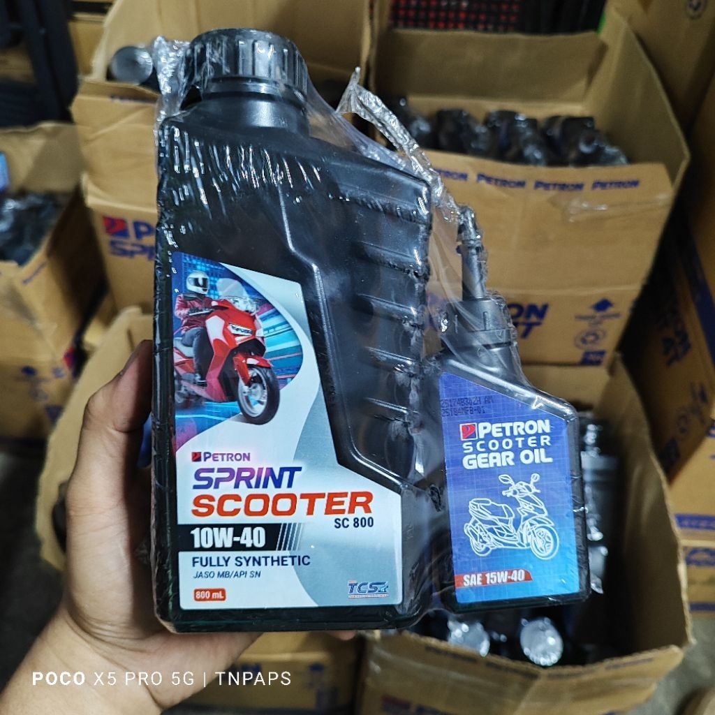 PETRON SPRINT SCOOTER 10W-40 FULY SYNTHETIC ASO MB/API SN (FREE GEAR ...