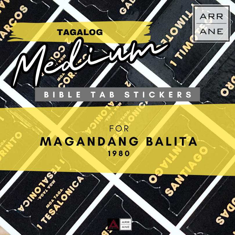 TAGALOG Medium-Sized Bible Tab Index Stickers Self-Adhesive Solid ...